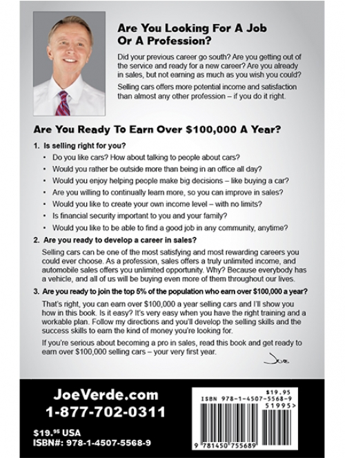 Earn Over $100,000 Selling Cars – Every Year - Joe Verde