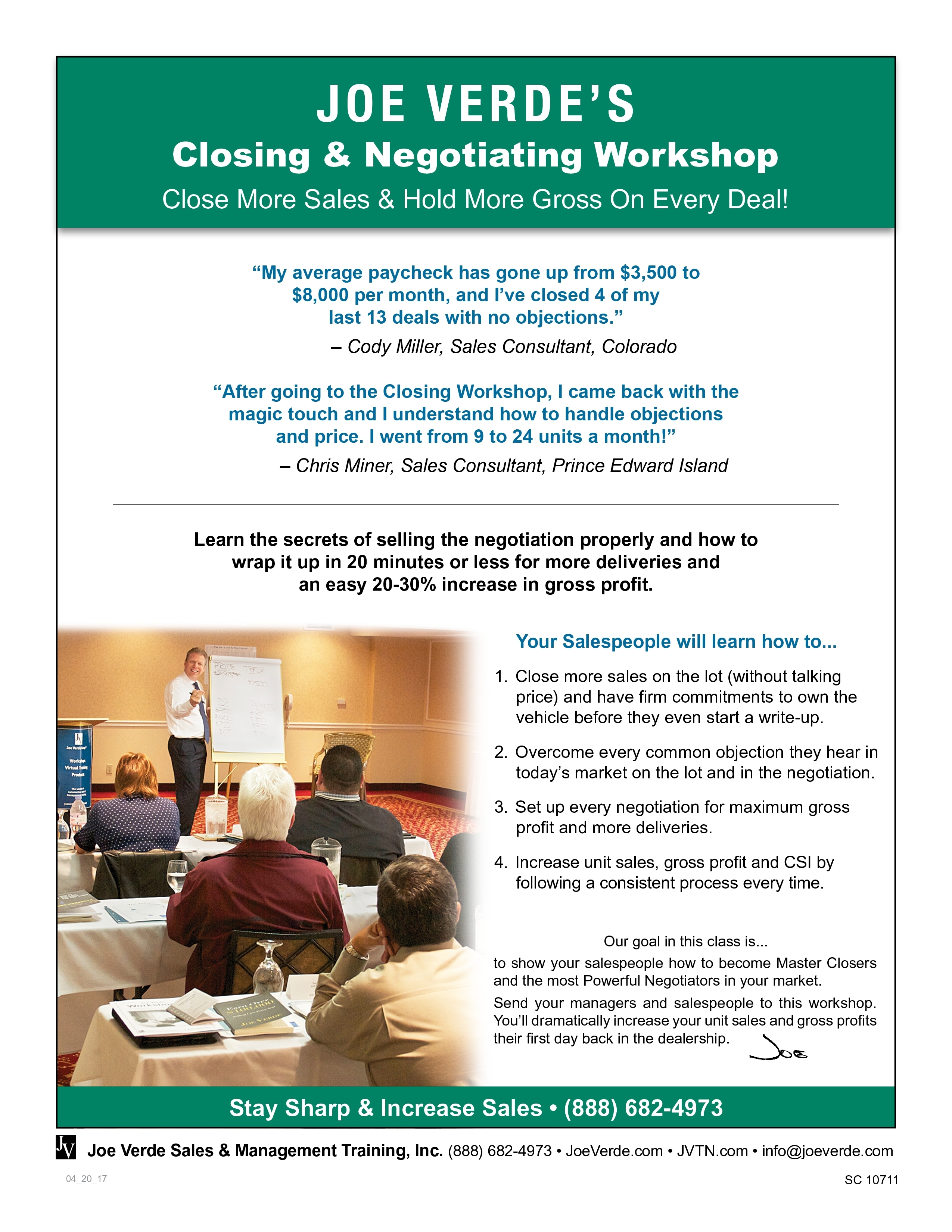 68 2-DAY HOW TO CLOSE, OVERCOME OBJECTIONS & NEGOTIATE WORKSHOP - Live ...