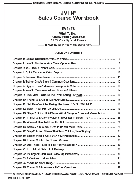 24 SALES WORKBOOK - SELLING MORE UNITS DURING & AFTER YOUR ADVERTISING ...