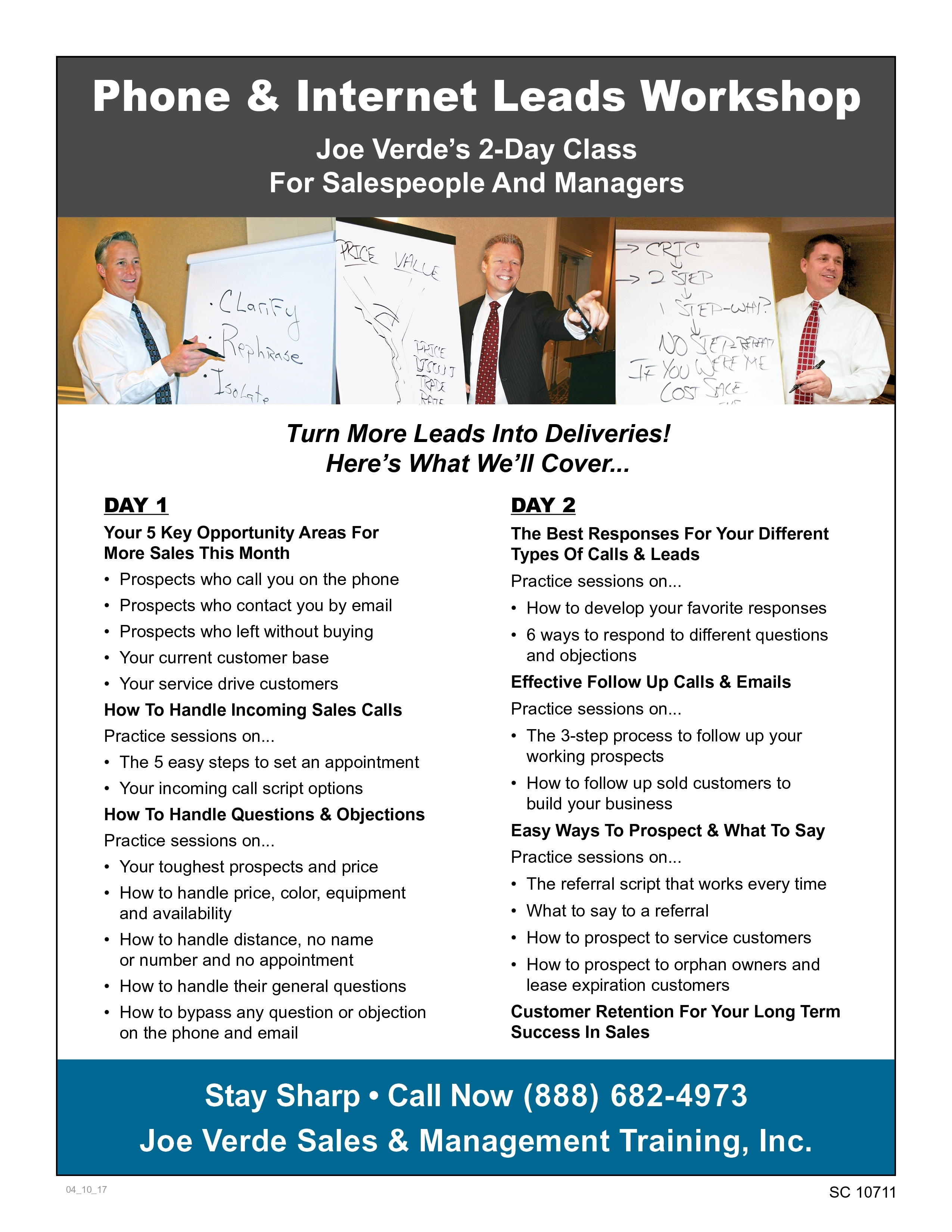 29 2-DAY INTERNET & PHONE LEADS WORKSHOP - Live Sales Workshops